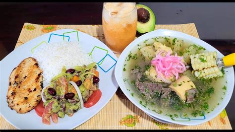 ALMUERZO ECUATORIANO COMPLETO Sancocho blanco Ensalada de fréjol