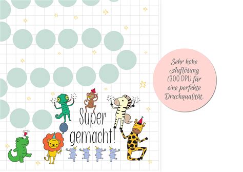 Belohnungstafel Kinder Tiere Belohnungstafel für Kinder als PDF zum