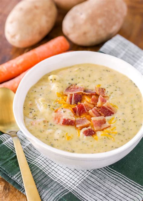 Broccoli Potato Soup Quick Cheesy VIDEO Lil Luna