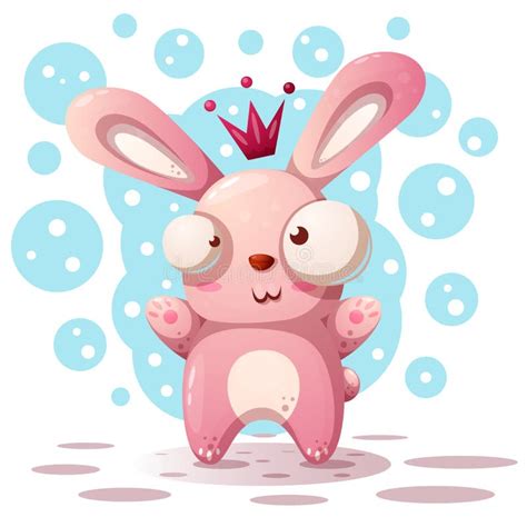 Princesa Bonito Do Coelho Ilustração Dos Desenhos Animados Ilustração