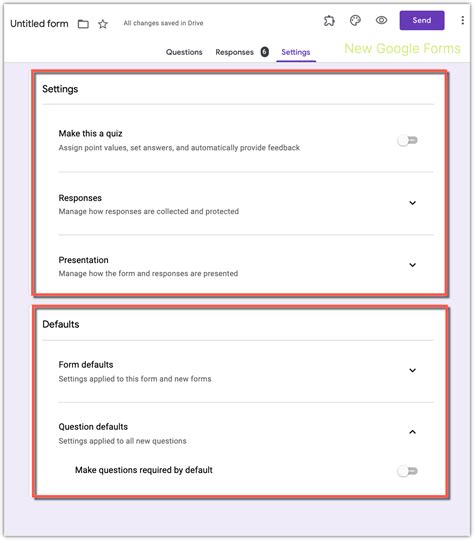 Revamped Google Forms Options And Settings