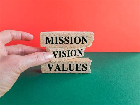 Premium Photo Mission Vision Values Symbol Concept Words Mission