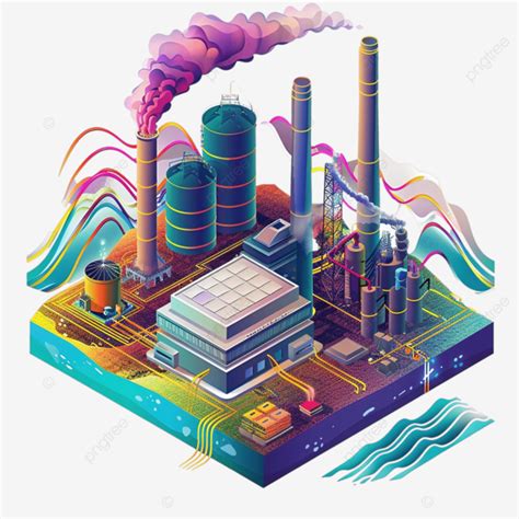 Electromagnetic Pollution Isometric Symbol Concept Idea PNG