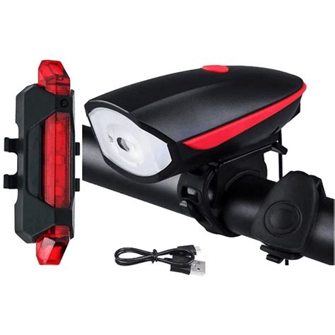 Kit Ciclismo Lanterna Farol Para Bicicleta Bike Speaker Buzina