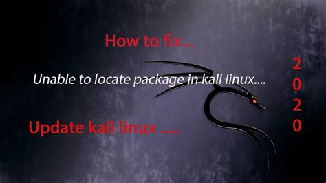How To Fix Unable To Locate Package In Kali Linux And Update Kali