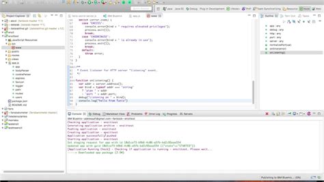 Deployer Une Application Node Js Sur Bluemix Avec Eclipse Youtube