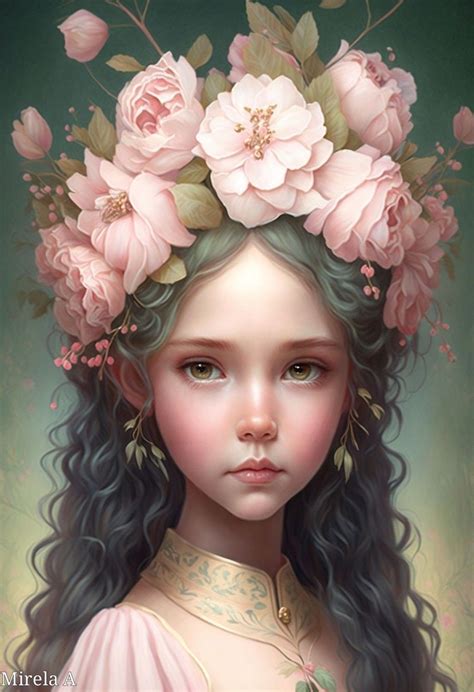Fantasy Women Fantasy Art Big Eyes Art Baby Faces Mimi Digital Art