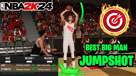 BEST BIG MAN JUMPSHOT FOR CENTERS 6 10 7 3 IN NBA 2K24 EASY GREEN