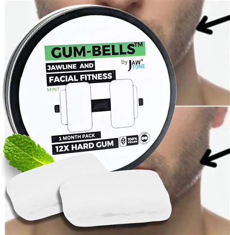 GumBells 12XHARD JAWLINE FACIAL FITNESS CHEWING GUM 1MONTH PACK