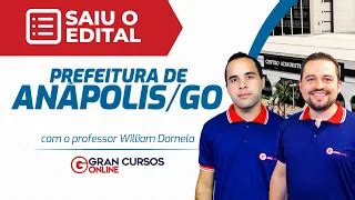 Concurso Prefeitura de Anápolis GO cursos edital e datas Gran