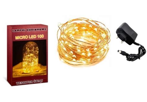 LAMPKI DRUCIKI 100 LED MIKRO NA PRĄD STAŁE ŚWIATŁO M100P Cena