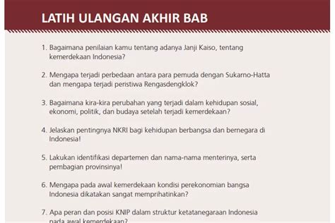 Kunci Jawaban Sejarah K13 Kelas 11 Bab 6 Halaman 136 Latih Ulangan