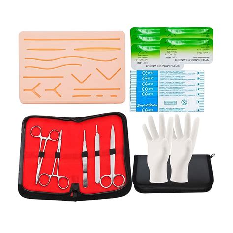 Kit De Práctica De Sutura 6pcs Piel Sintetica Importadora Cuevas