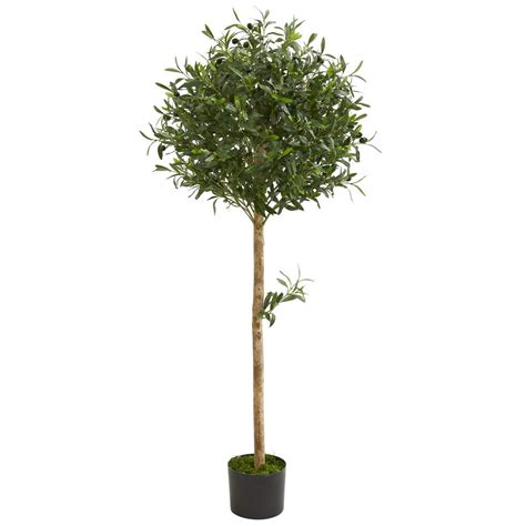 Nearly Natural Indoor Ft Olive Topiary Artificial Tree The