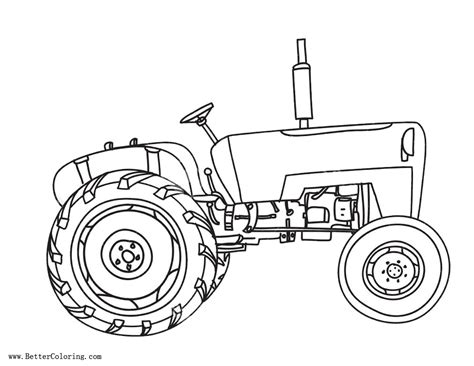 20 Free Printable Tractor Coloring Pages