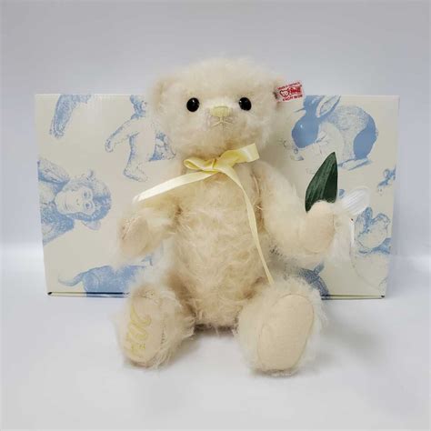 やや傷や汚れあり1円スタート Steiff 678097 Teddybear LILY FLOWER 2014 シュタイフ テディベア