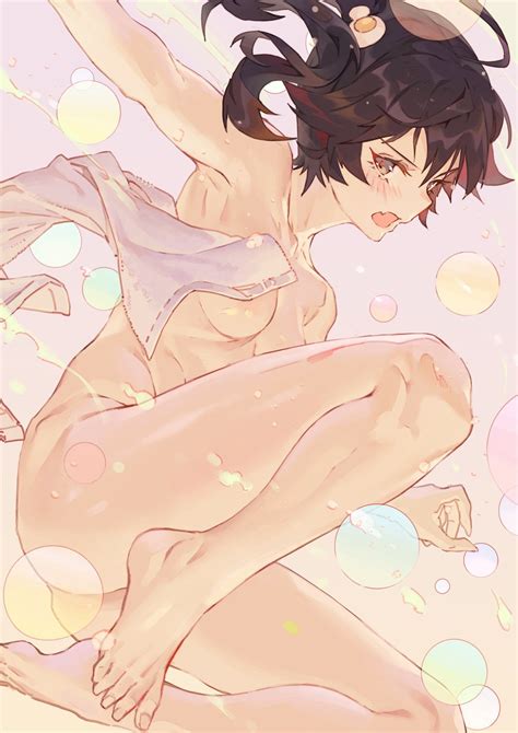 Hong Bakemonogatari Monogatari Series Araragi Karen Areola Feet Naked