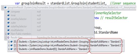 GroupJoin Joining Operator