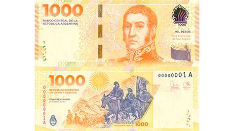 El Banco Central puso en circulación los nuevos billetes de mil pesos