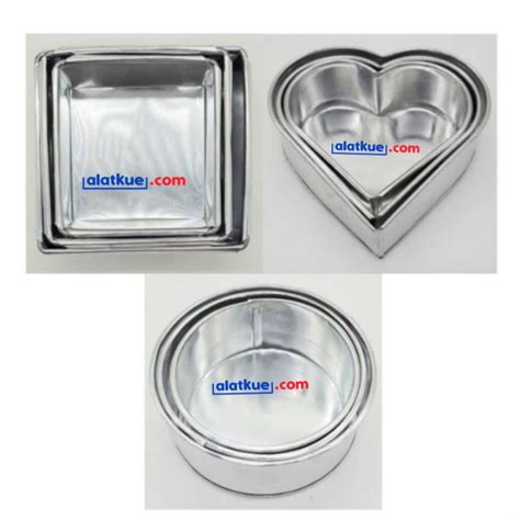 Jual Loyang Bulat Kotak Loyang Hati Set 3pcs Cetakan Bento Cake Loyang