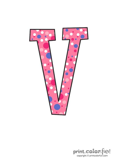 Pink Polka Dot Alphabet At Printcolorfun