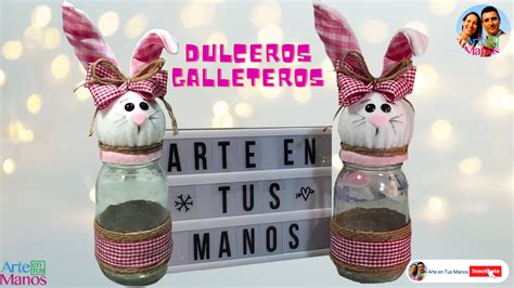 CONEJOS Galleteros Dulceros Con FRASCOS DE VIDRIO Arte En Tus Manos