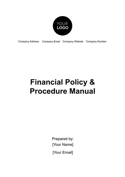 Free Financial Policy Procedure Manual Template Edit Online