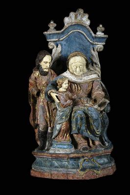 Santa Ana Triple Santa Ana la Virgen y el Niño Jesús Mediateca INAH