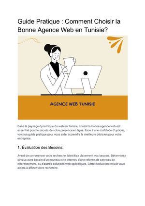Calaméo Comment Choisir La Bonne Agence Web En Tunisie