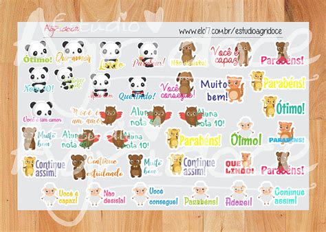 Adesivos Escolares De Incentivo Emojis