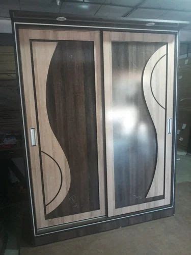 Pre Laminated Partical Board 2 Door Bedroom Wooden Wardrobe Without