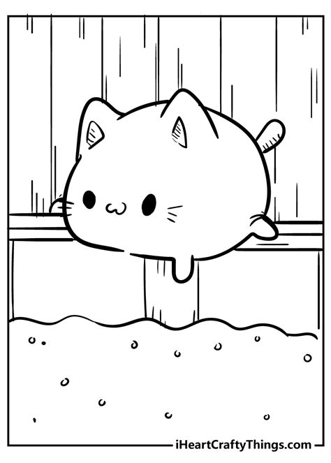 Kawaii Kitten Coloring Page Desenhos Fofos Para Colorir