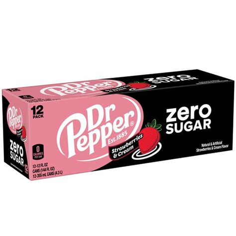Dr Pepper Zero Strawberries And Cream Soda 12 Oz Delivery Or Pickup