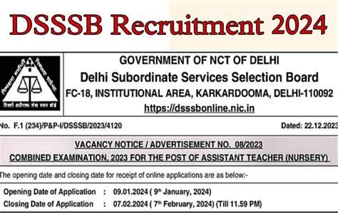 Dsssb Prt Vacancy 2024 Sofie Eleanore
