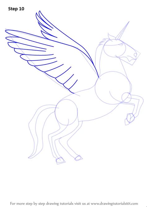 How To Draw A Unicorn With Wings Unicorns Step By Step