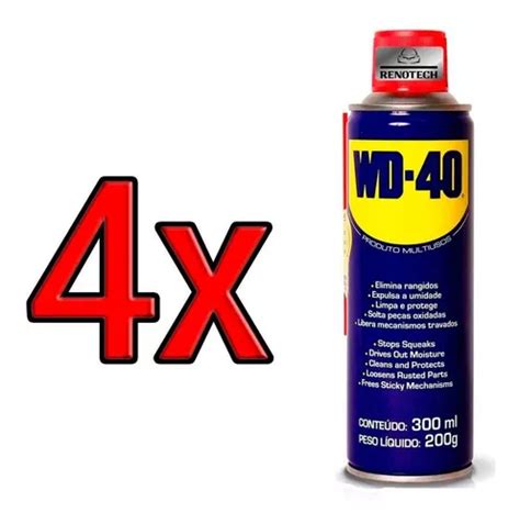 Desengripante Lubrificante Multiuso Spray Wd 40 300ml 4x