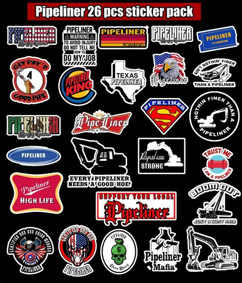 Pipeline Hard Hat Stickers