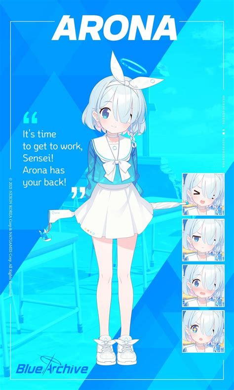 Blue Archive S Arona Npc Art Anime Girl Arona Anime Character Design