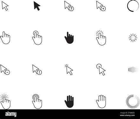 Interface Cursor Choosing Here Point Ui Touch Click Arrows And Hand