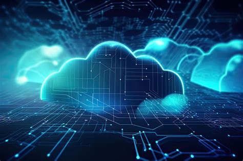 Premium Photo Cloud Computing Background Of Integrated Digital Web