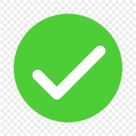Green Round Check Tick Mark Icon Free Png Citypng