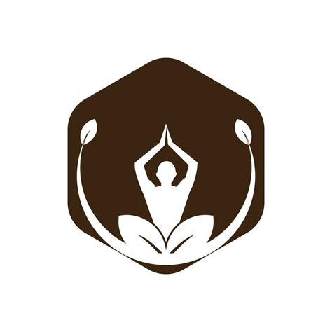 Yoga Logo Design Stock Human Meditation In Lotus Flower Vector