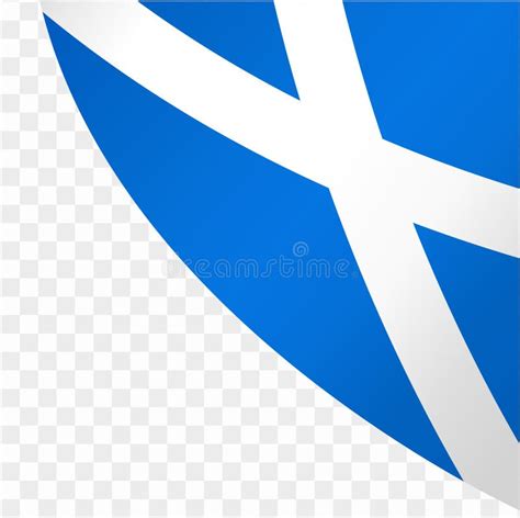 Scotland Flag Wave Isolated On Png Or Transparent Background Vector