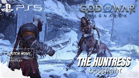 The Huntress Bossfight God of War Ragnarök PS5 Gameplay 4K