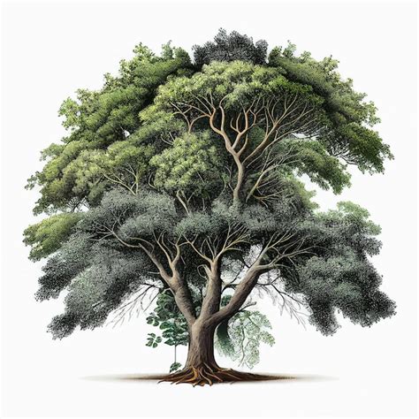 Un dibujo detallado de un árbol Foto Premium