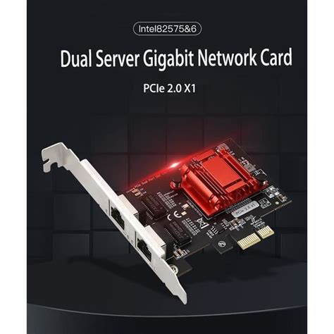 Carte Reseau Limics24 Réseau Gigabit Pcie À Deux Ports Adaptateur