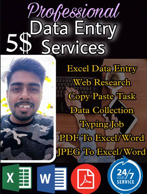 do excel data entry web research work data typing copy paste and excel work by pushkar 007