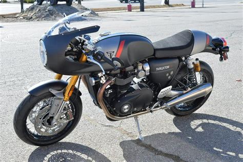 2020 Triumph Thruxton RS Showcase Matte Storm Grey Matte Silver Ice