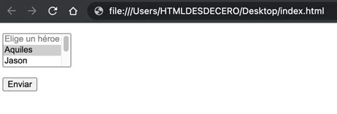 Etiqueta SELECT HTML Desde Cero