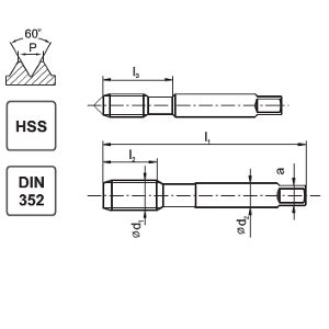GWINTOWNIK RĘCZNY DIN 352 2 M24 ISO2 6H HSS KPL FANAR Sklep